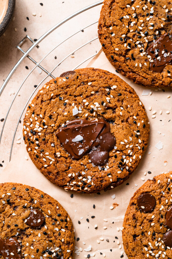 Vegan Μπισκότα με Ελαιόλαδο, Ταχίνι & Κομμάτια Σοκολάτας (χωρίς επεξερ ...